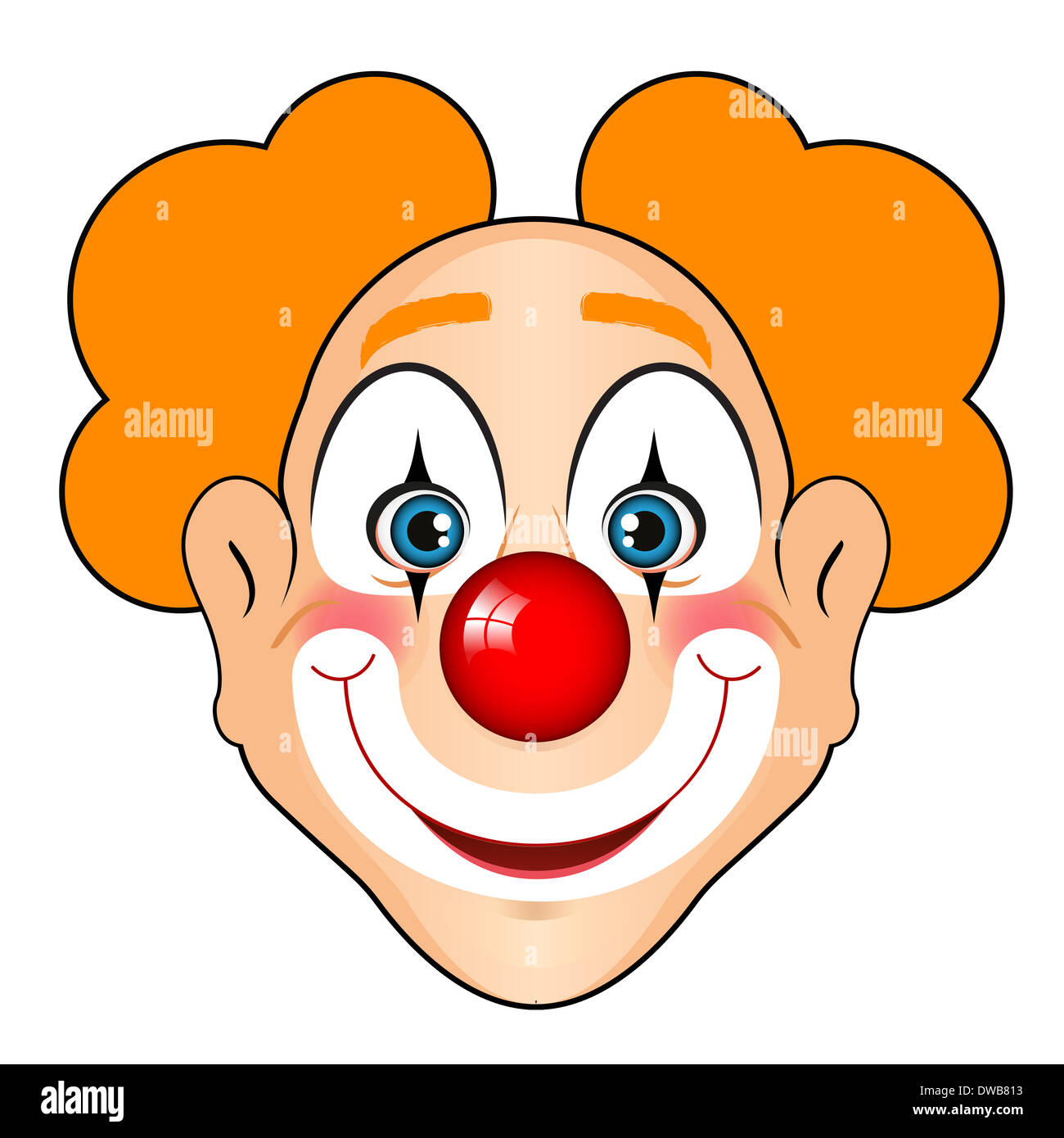 illustration of smiling clown Stock Photo - Alamy