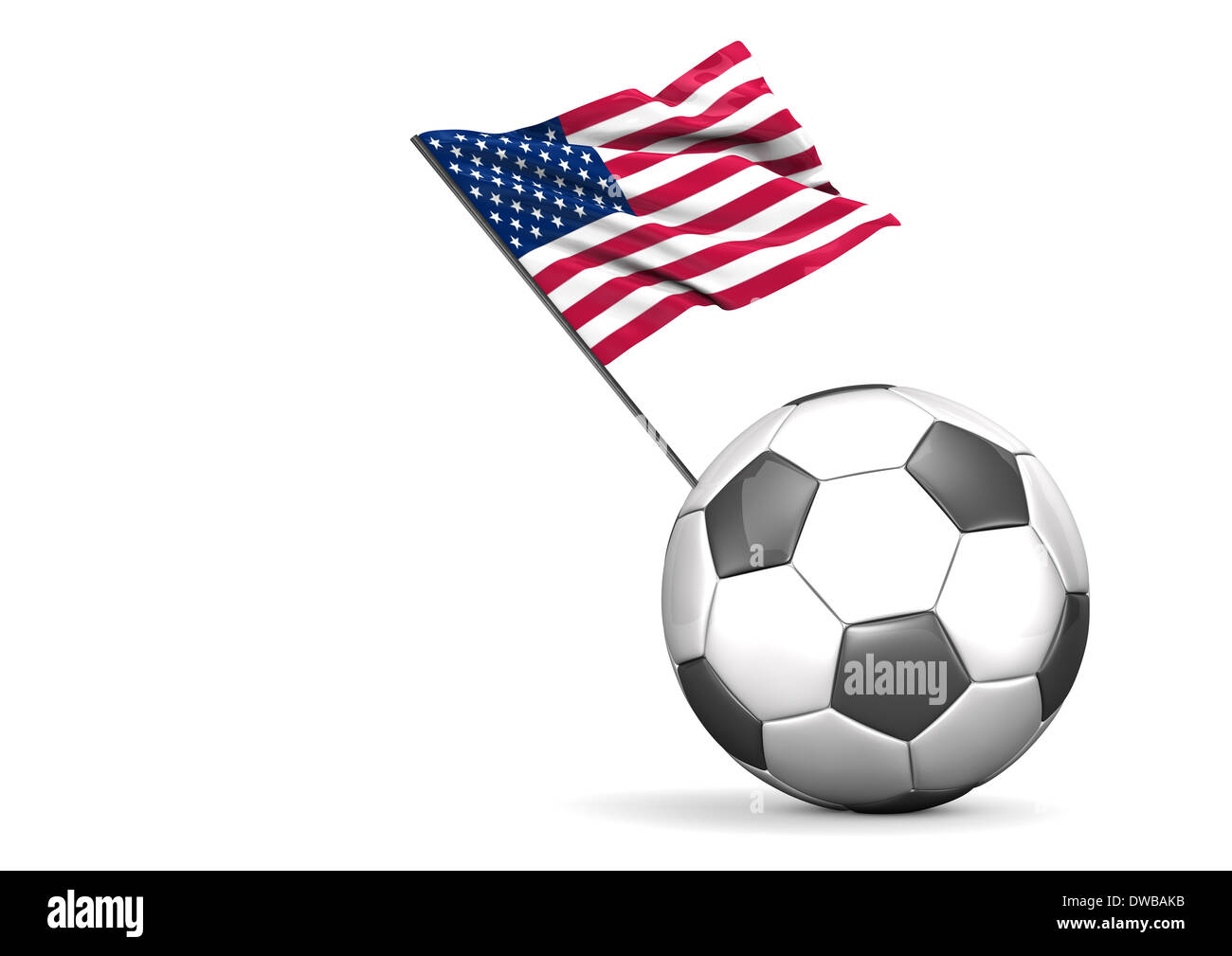Football with flag of USA, 3d rendering Stock Photo - Alamy