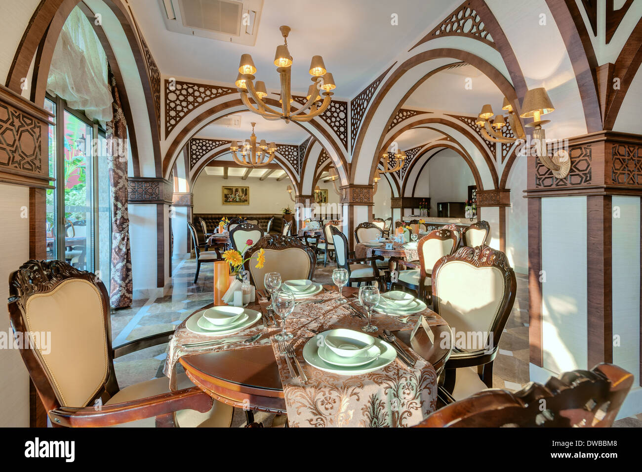 Traditional Ottoman restaurant. laying Stock Photo - Alamy