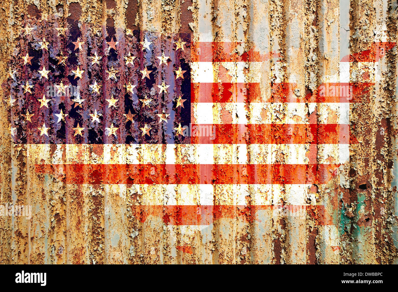Grunge textured of USA flag for USA Independence Day Stock Photo - Alamy