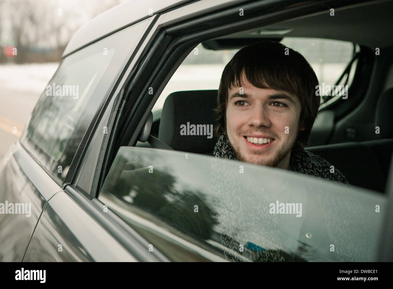 Male Looking Out Of Car Window High Resolution Stock Photography and ...