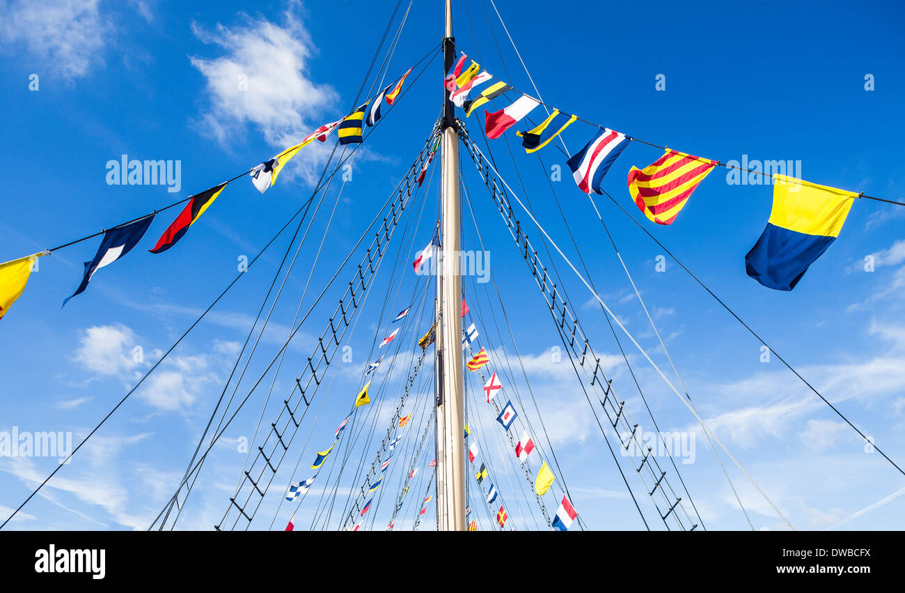 Ship pennants hi-res stock photography and images - Alamy