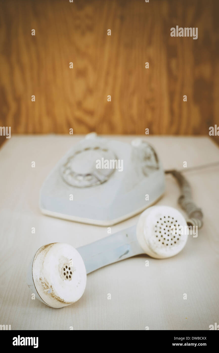 Germany, old telephone with dial plate Stock Photo - Alamy
