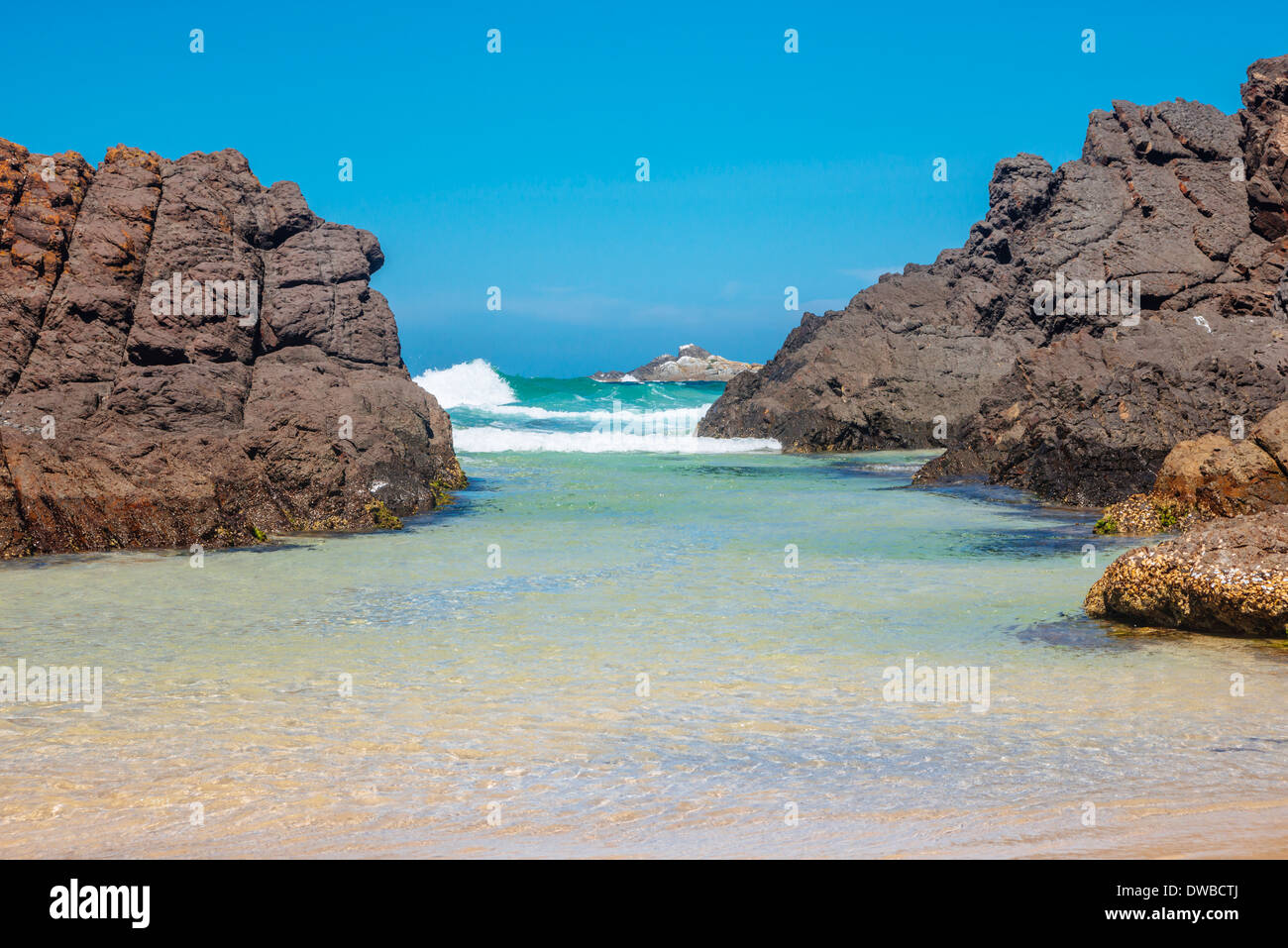 Australia, Seal Rocks, rocks and ocean Stock Photo - Alamy