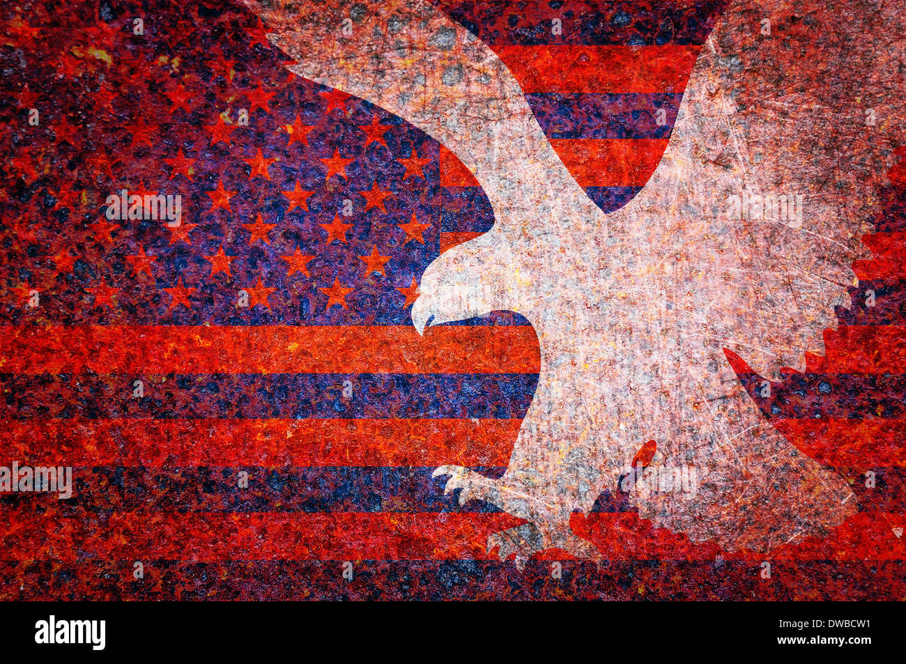 Grunge textured of USA flag for USA Independence Day Stock Photo - Alamy