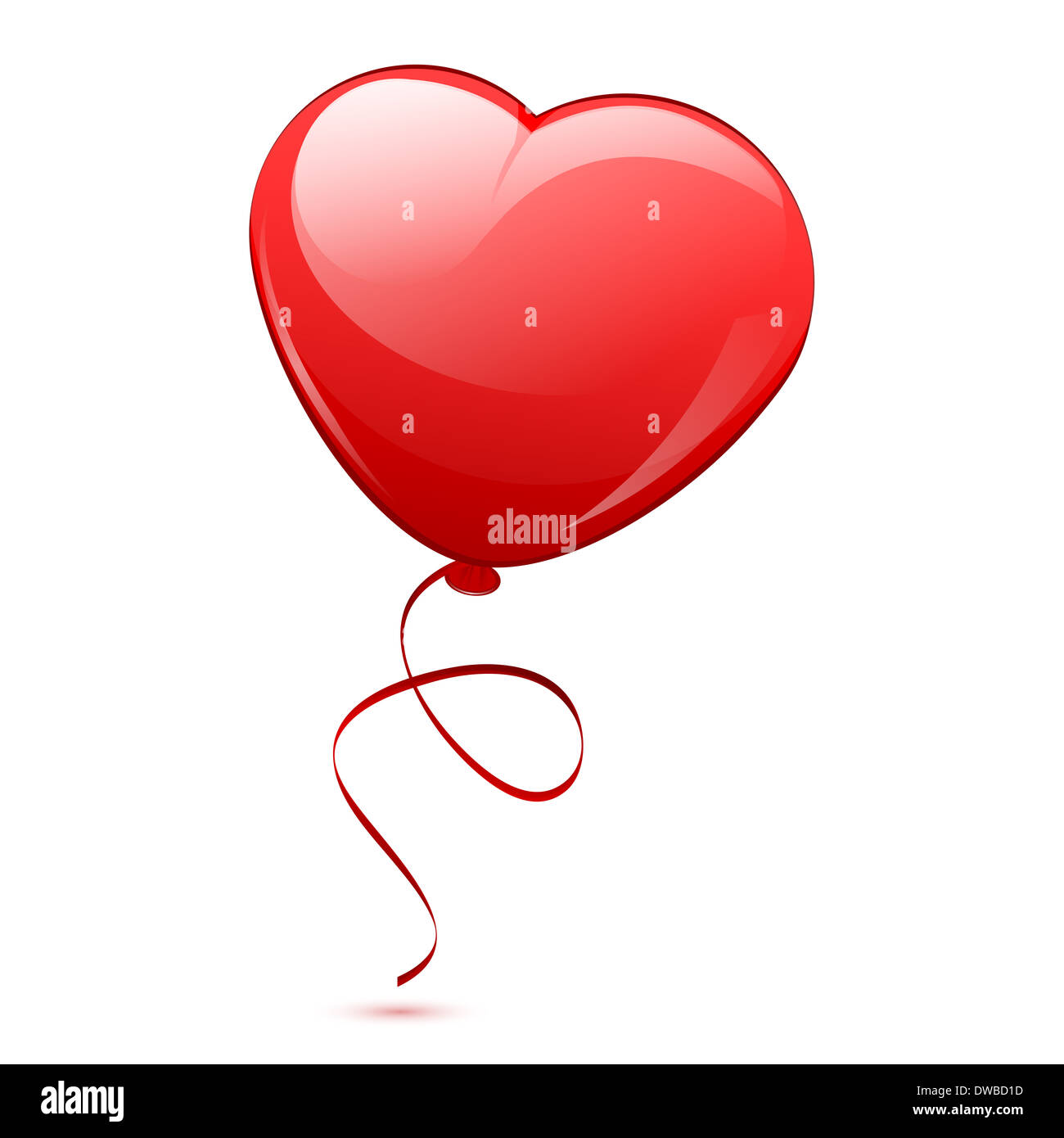 illustration of red heart balloon Stock Photo - Alamy
