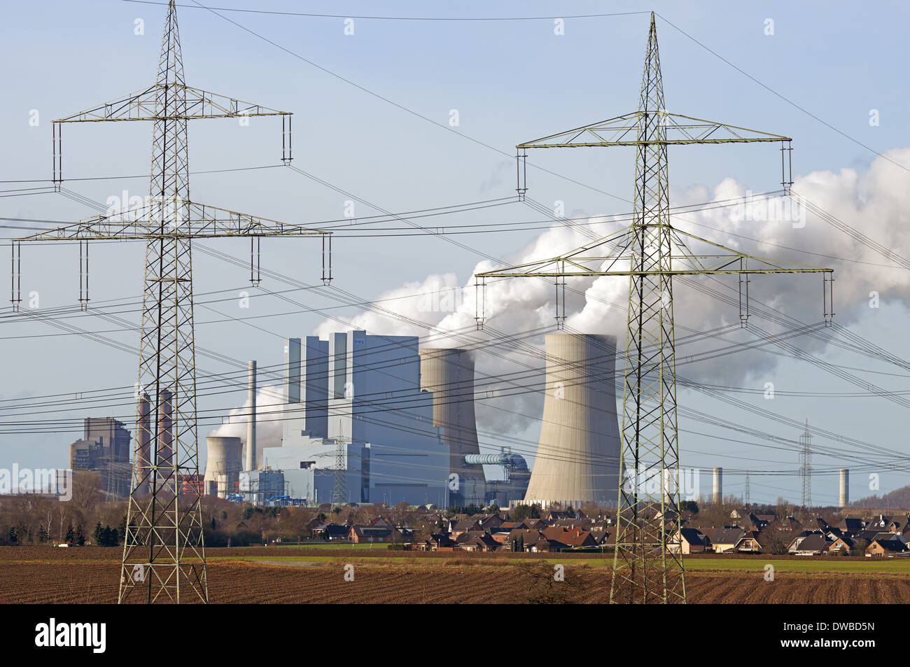 Neurath BoA lignite-fired power station, Germany Stock Photo - Alamy