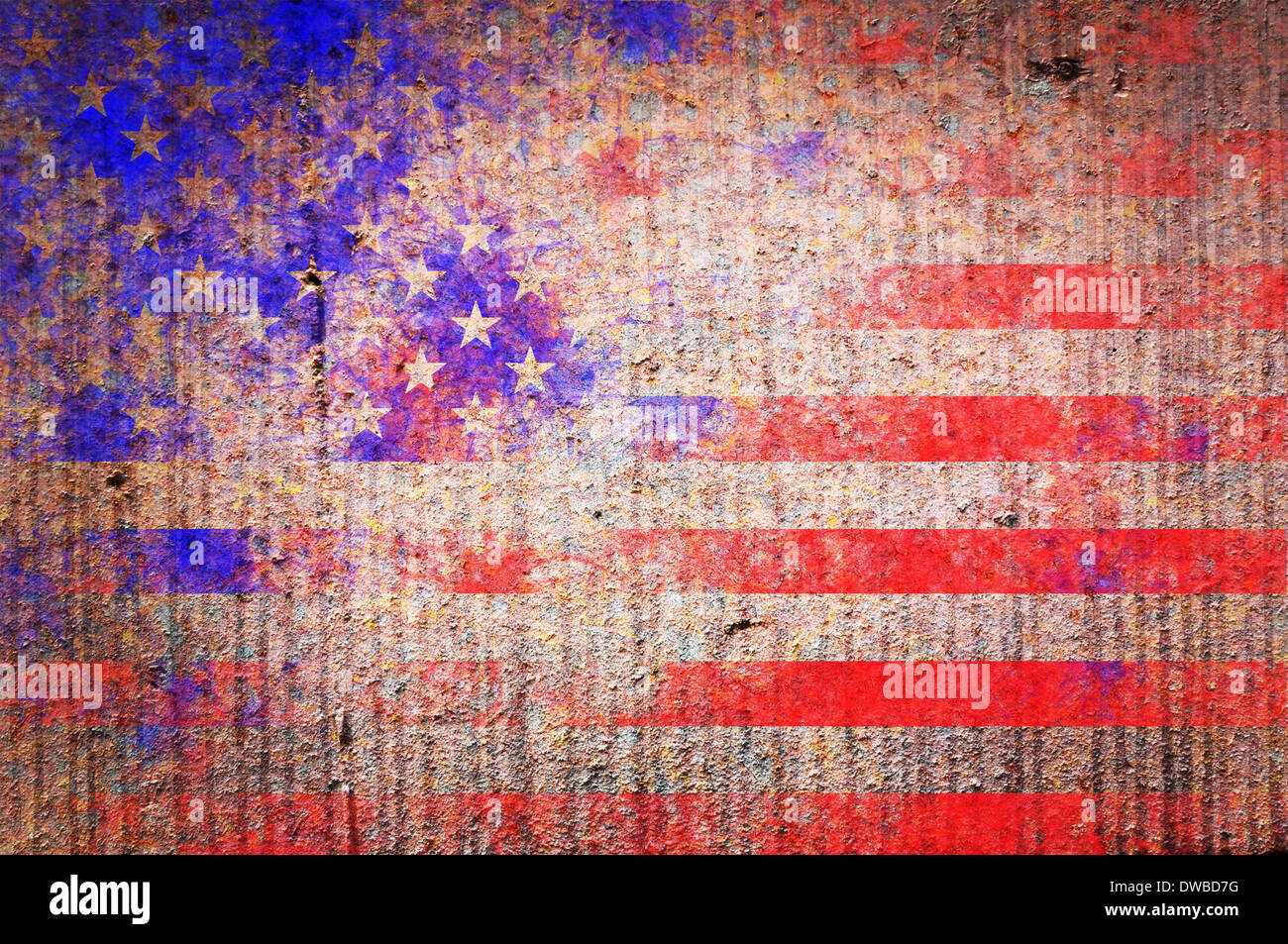 Grunge textured of USA flag for USA Independence Day Stock Photo - Alamy
