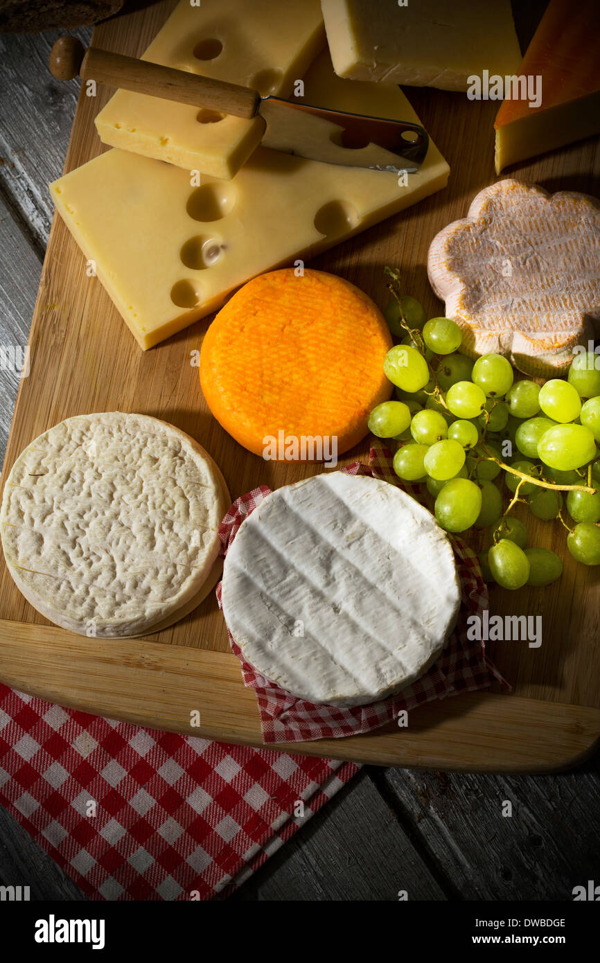 Cheese platter different cheese french cheddar french soft cheese ...