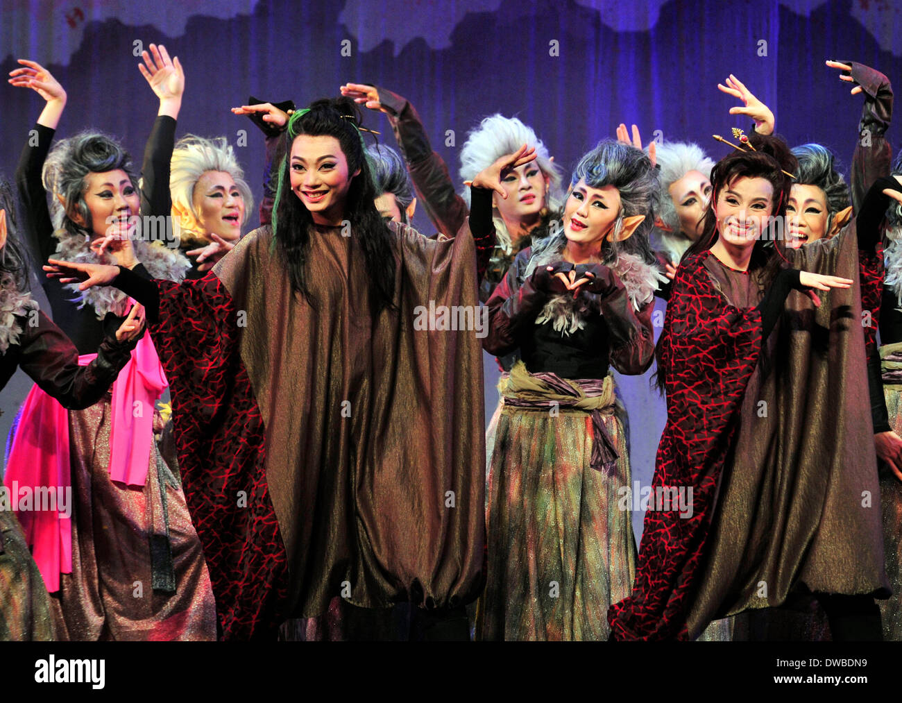 Taipei, China's Taiwan. 5th Mar, 2014. Actors perform during a dress ...