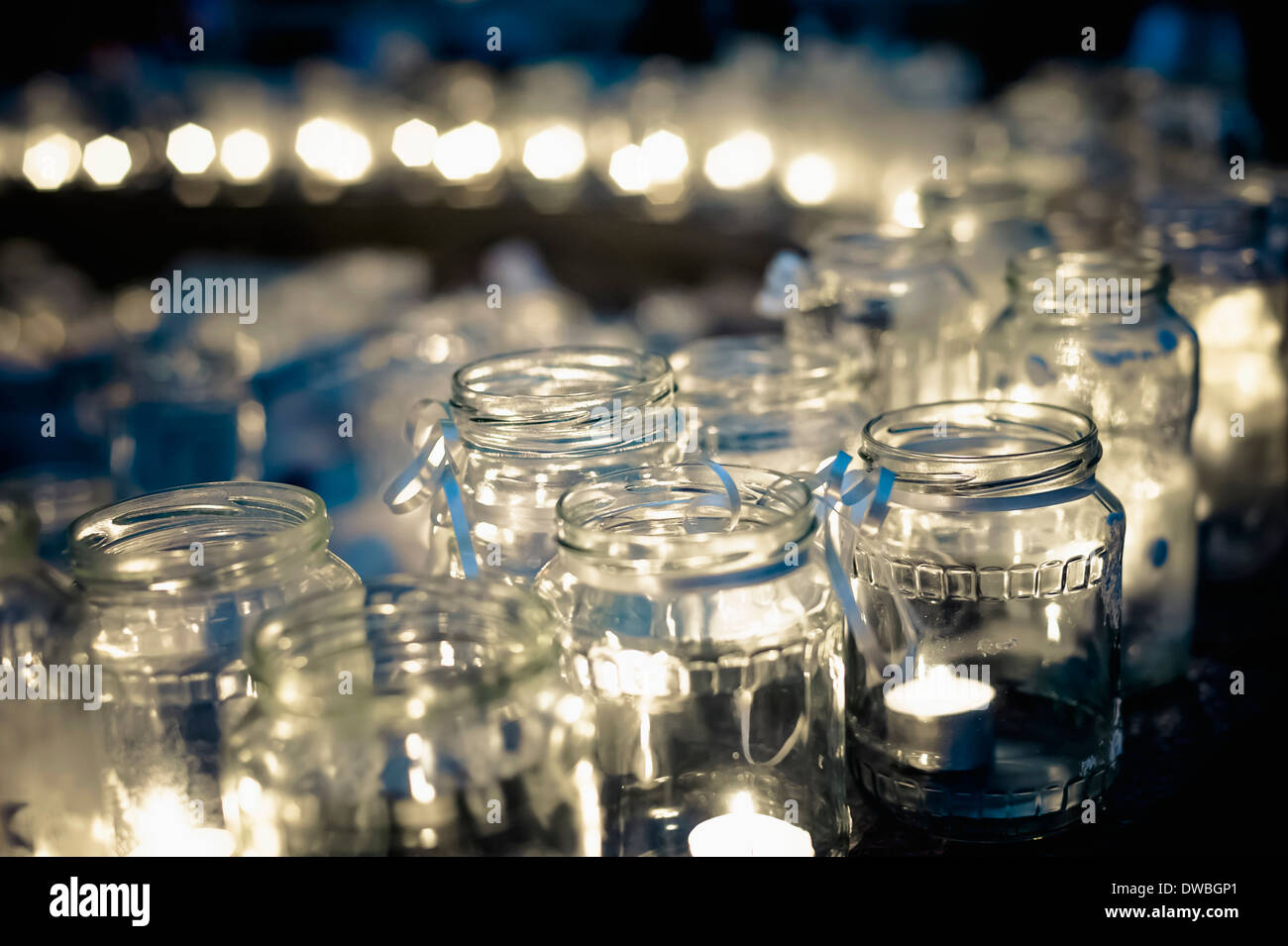 Lots of tea lights hi-res stock photography and images - Alamy