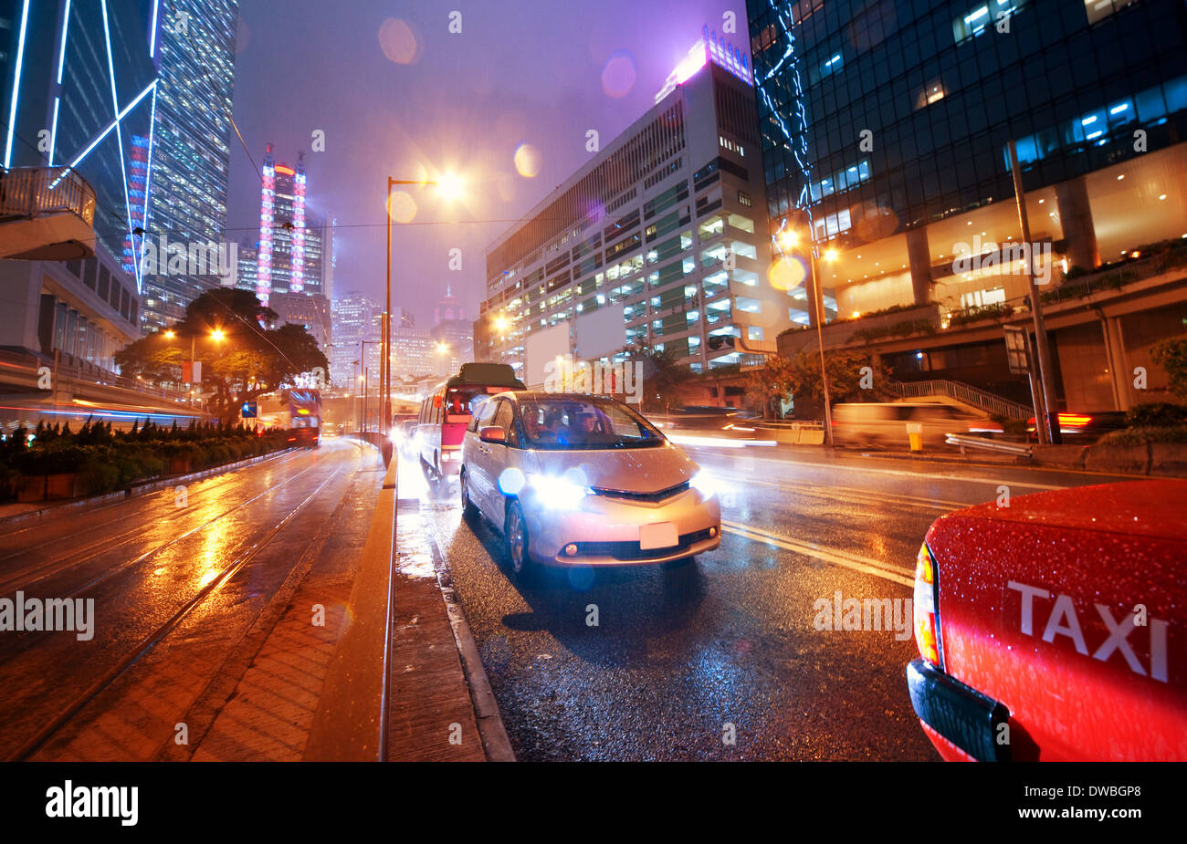 Traffic at night Stock Photo - Alamy
