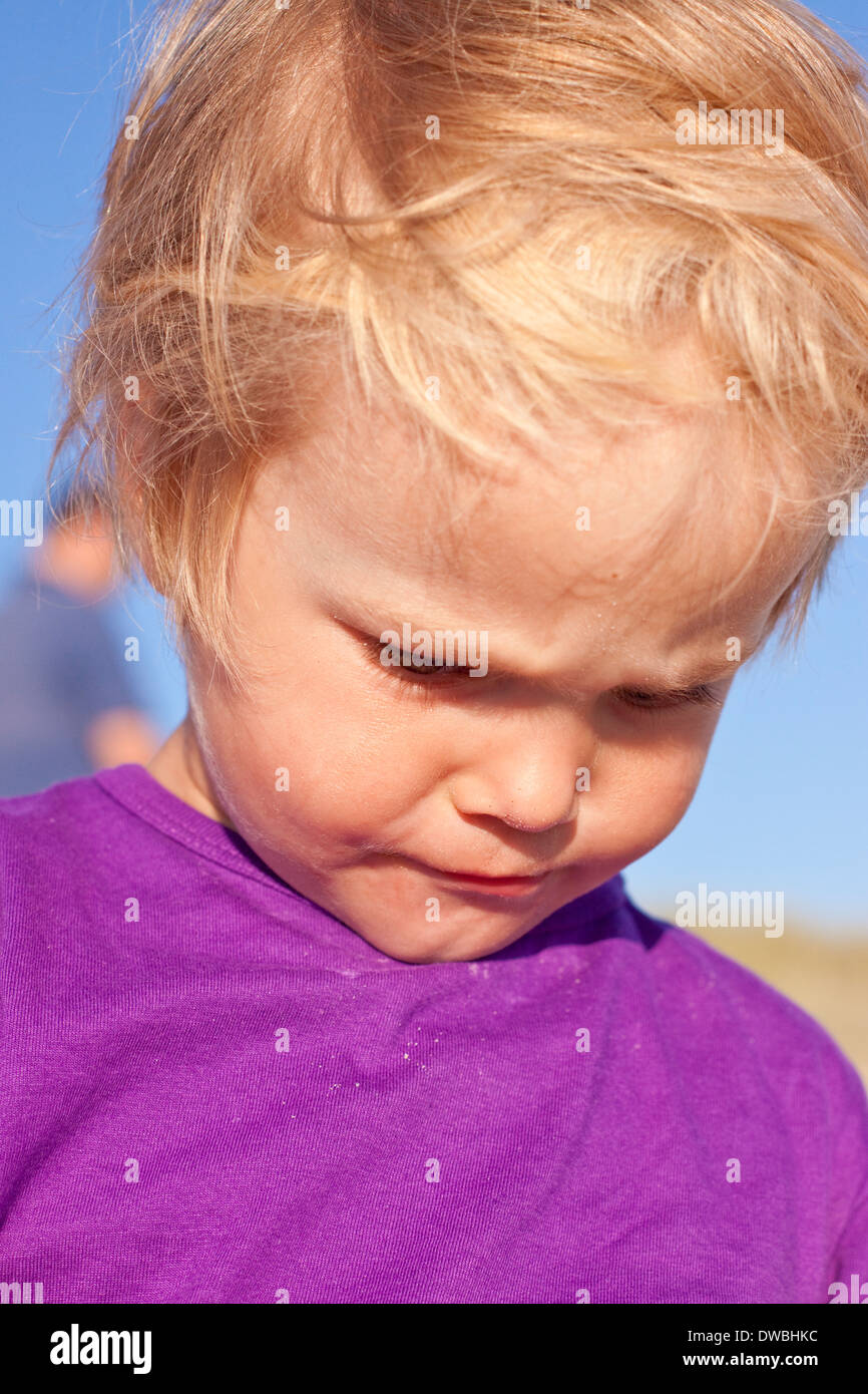 Portrait of pouting little girl Stock Photo - Alamy