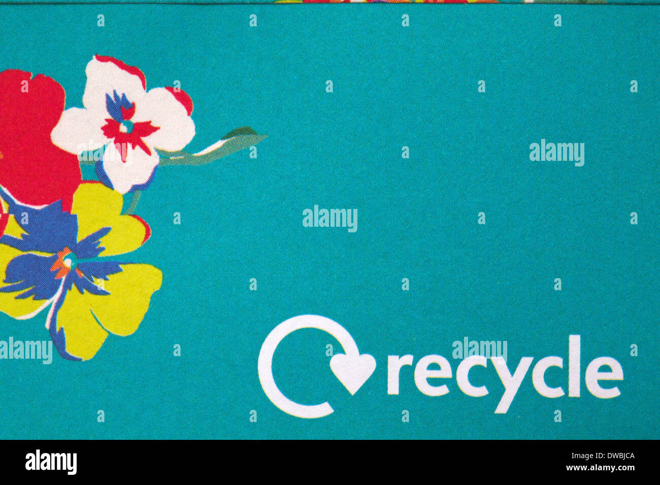 recycle logo on envelope with flowers on - disposal recycling recycle ...