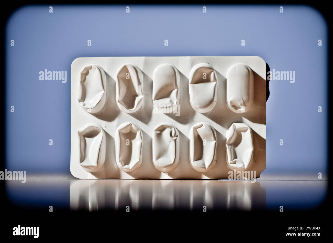 Empty pill package Stock Photo - Alamy