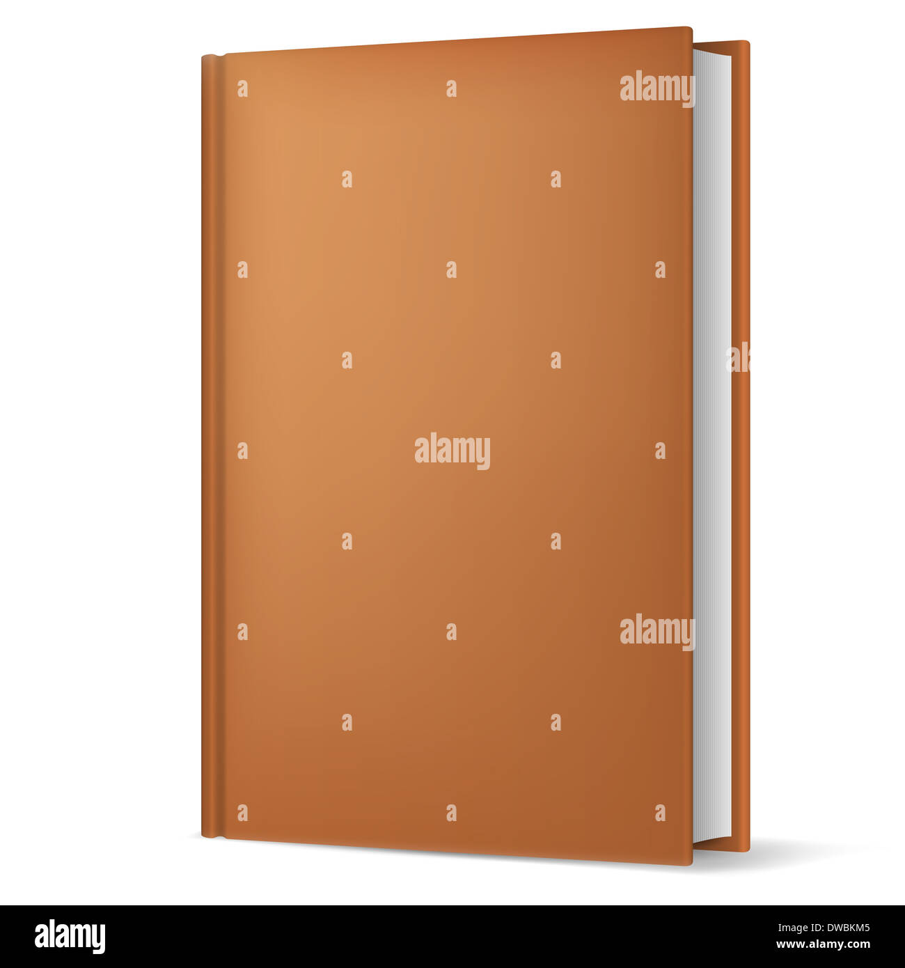 Illustration of classic brown book in front vertical view isolated on ...