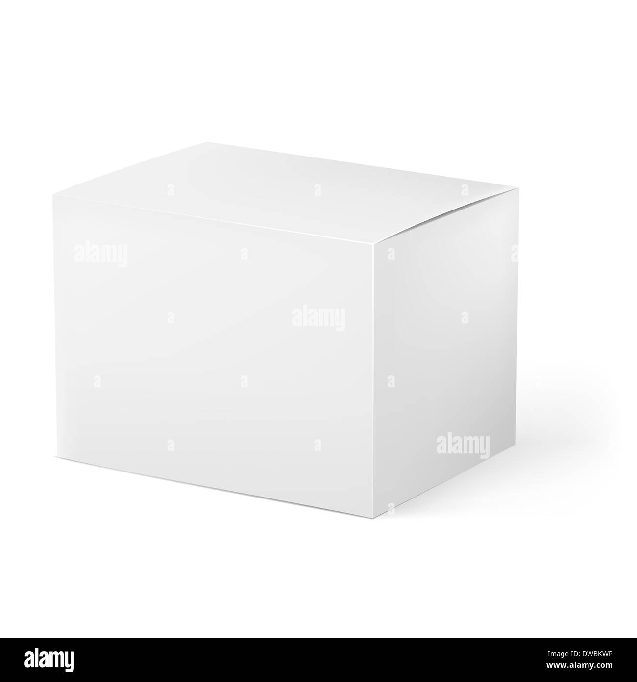 White box. Illustration on white background for design Stock Photo - Alamy