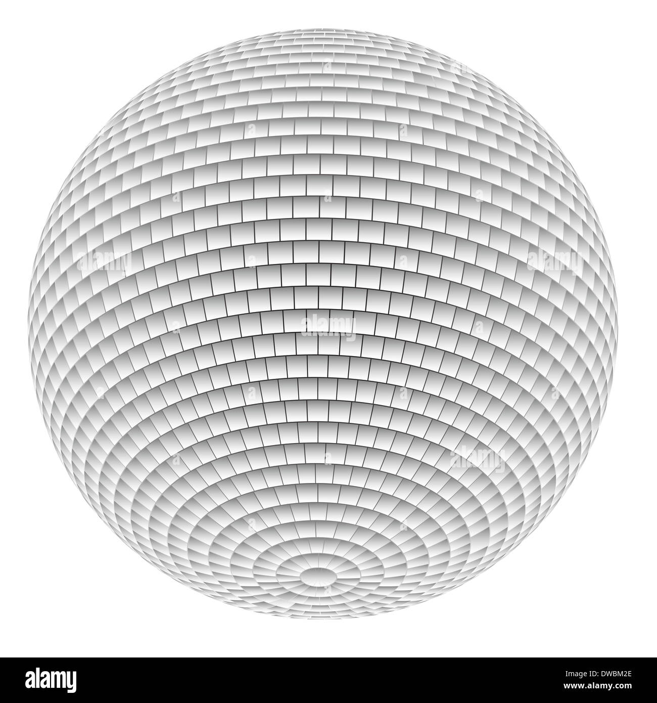 White Disco Ball on white background for design Stock Photo - Alamy