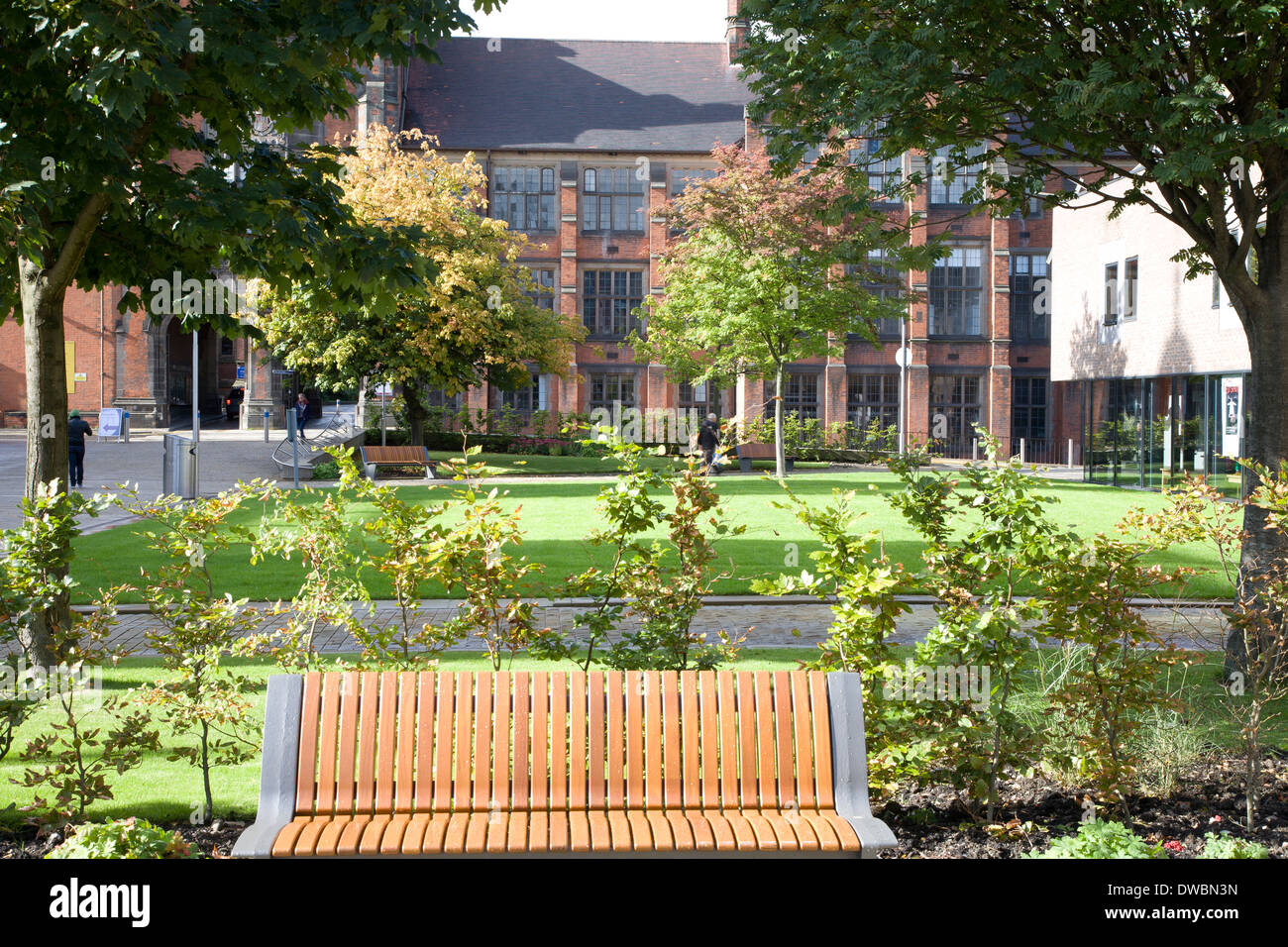 Landscaping at Newcastle University, outside the Students' Union Stock ...