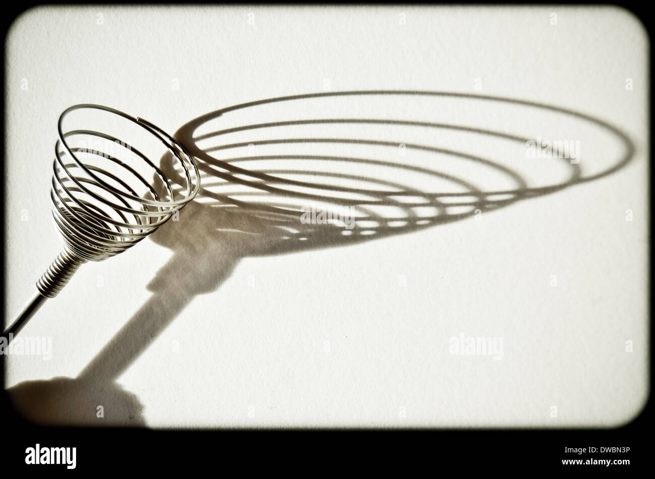 Metal spiral whisk, detail Stock Photo - Alamy