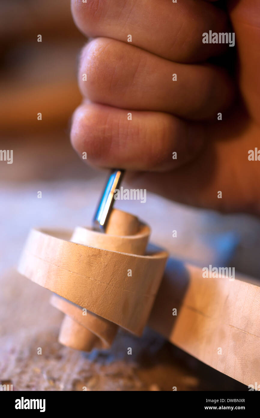 Violin maker at work Stock Photo - Alamy