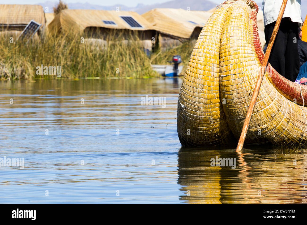 Uros Floating Islands, Lake Titicaca, Peru Stock Photo - Alamy