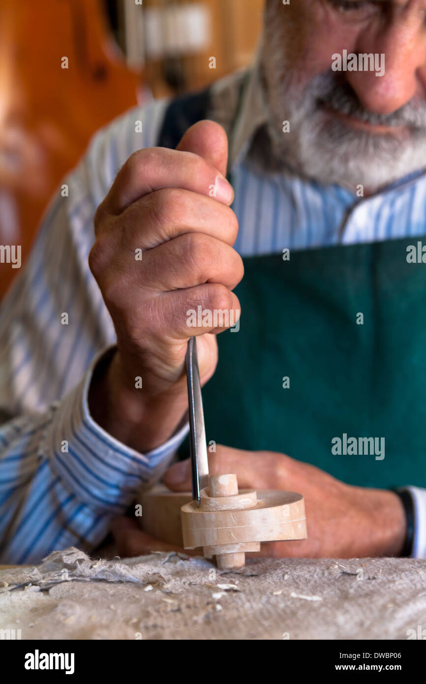 Violin maker at work Stock Photo - Alamy