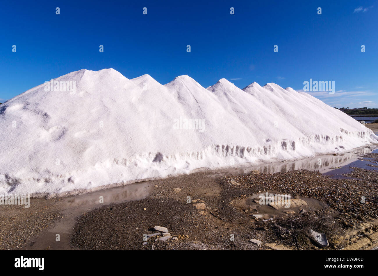 Spain, Balearic Islands, Mallorca, Colonia de Sant Jordi, Saline Stock ...