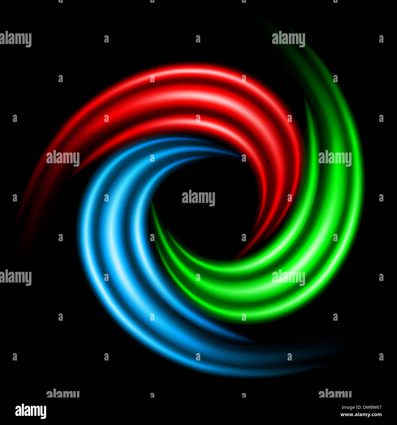 Abstract Swirl Sign. Illustration on black background for design Stock ...