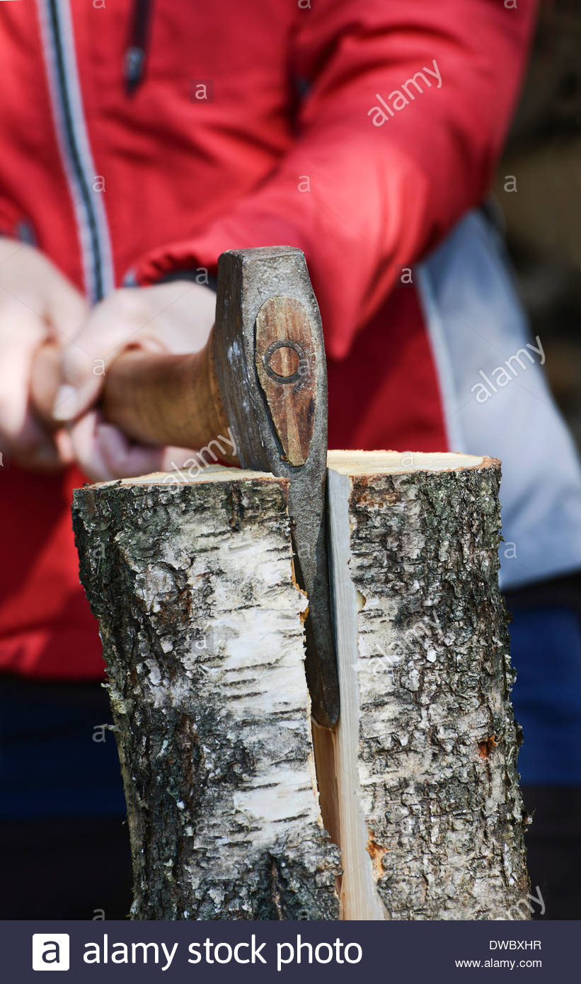 Woman Chopping Wood Axe Stock Photos & Woman Chopping Wood Axe Stock ...
