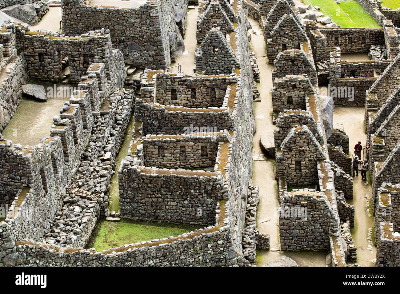View of the ancient Inca City of Machu Picchu. The 15-th century Inca ...