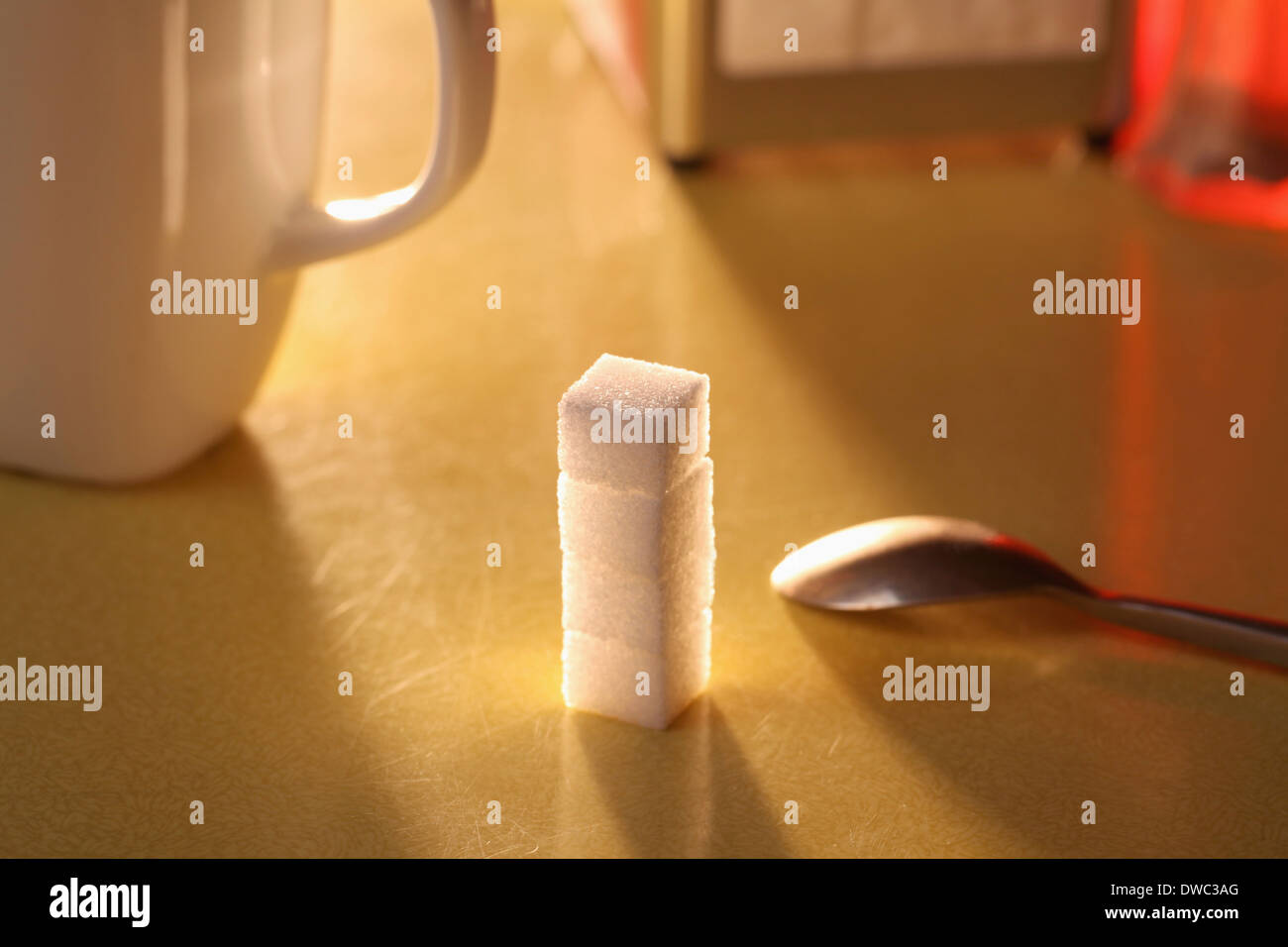 Sugar lumps above hi-res stock photography and images - Alamy