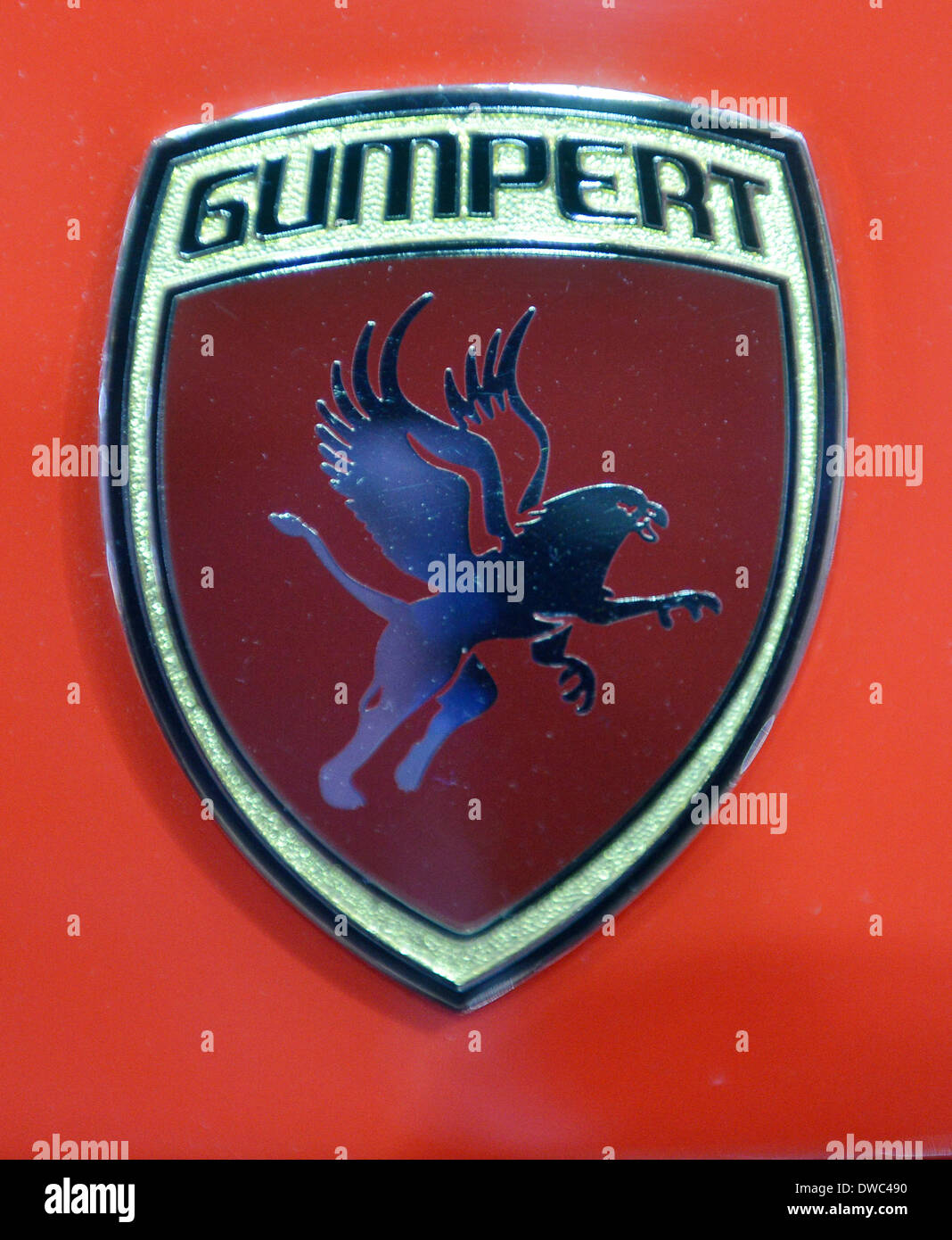 Geneva, Switzerland. 5th Mar, 2014. The logo of car manufcaturer ...