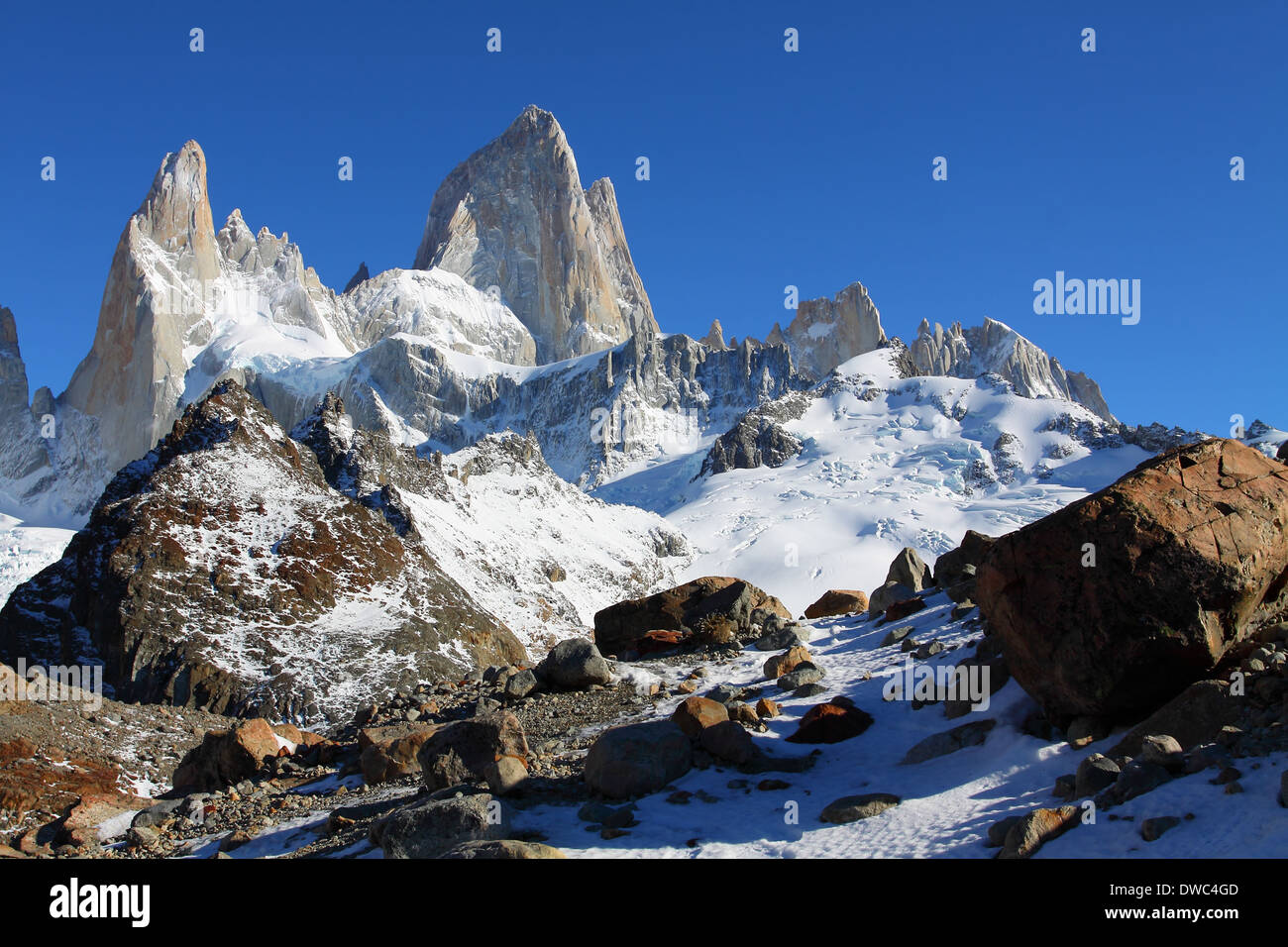 Beautiful nature landscape with Mt. Fitz Roy as seen in Los Glaciares ...