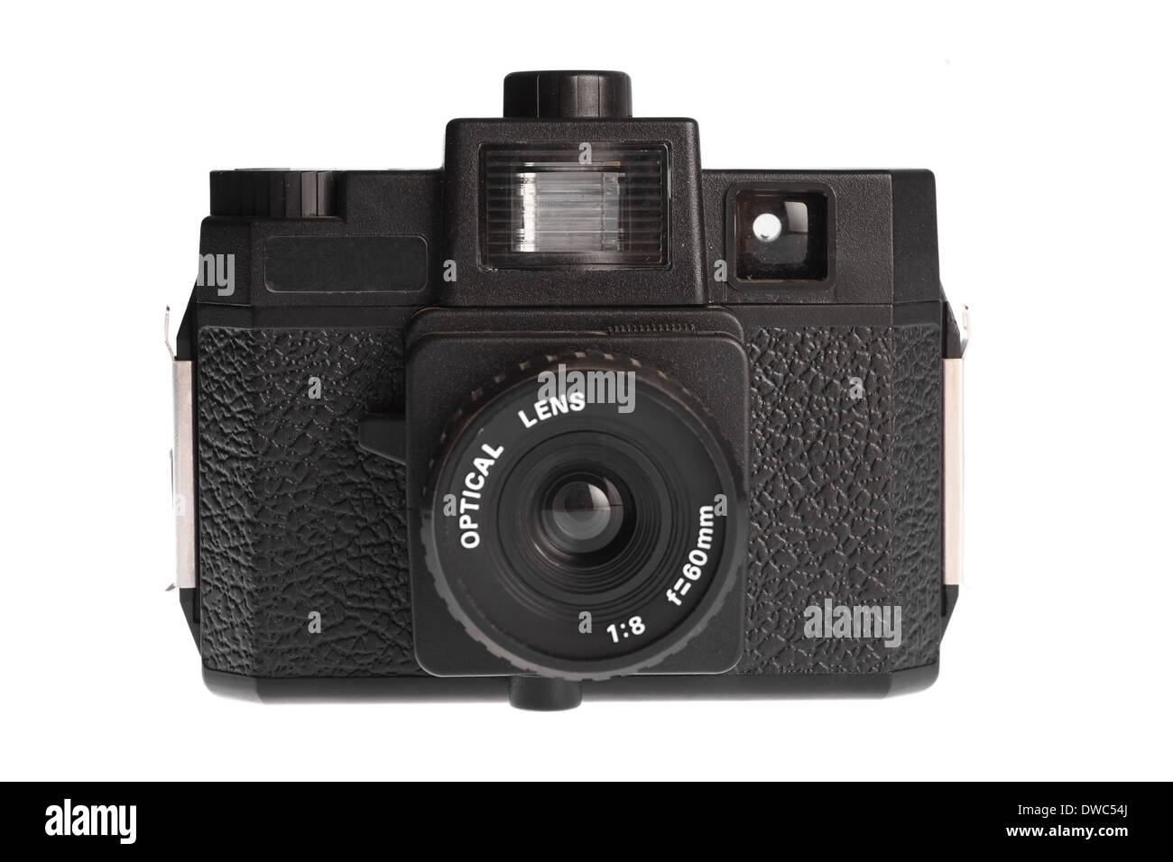 An old film plastic camera isolated on white Stock Photo - Alamy