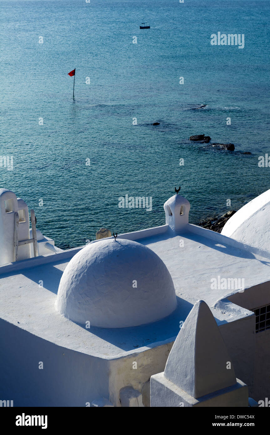 North Africa, Tunisia, Cape Bon, Hammamet. Typical white roofs of the ...