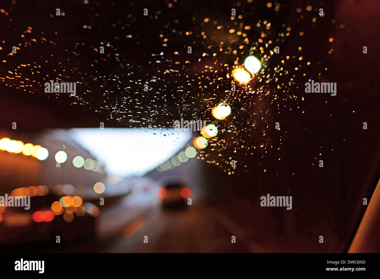 Rain drops in car window Stock Photo - Alamy