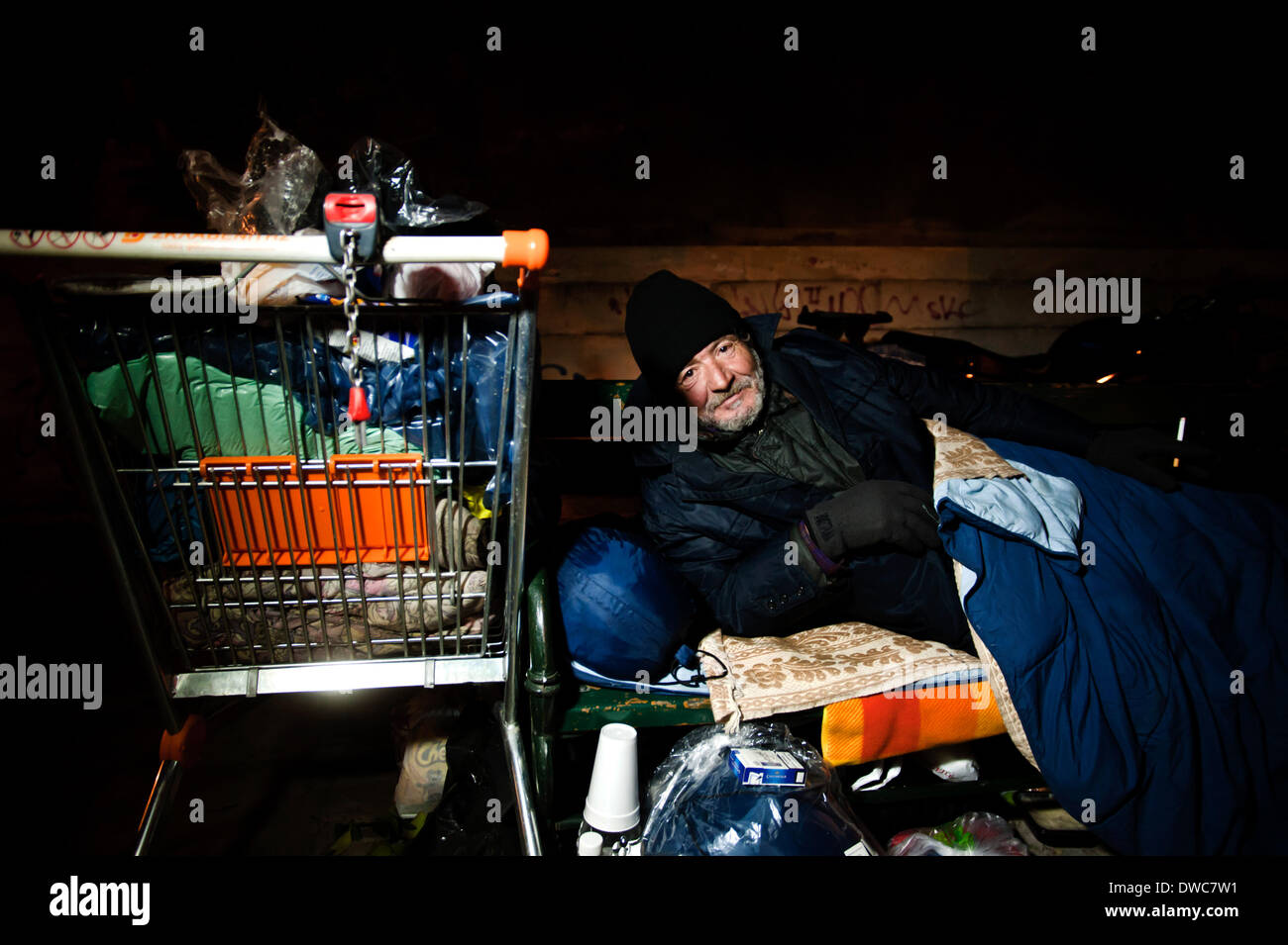 Athens, Greece. 23rd Nov, 2011. Athens, Greece, Almost all the homeless ...