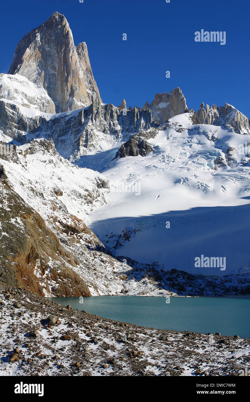 Beautiful nature landscape with Mt. Fitz Roy as seen in Los Glaciares ...