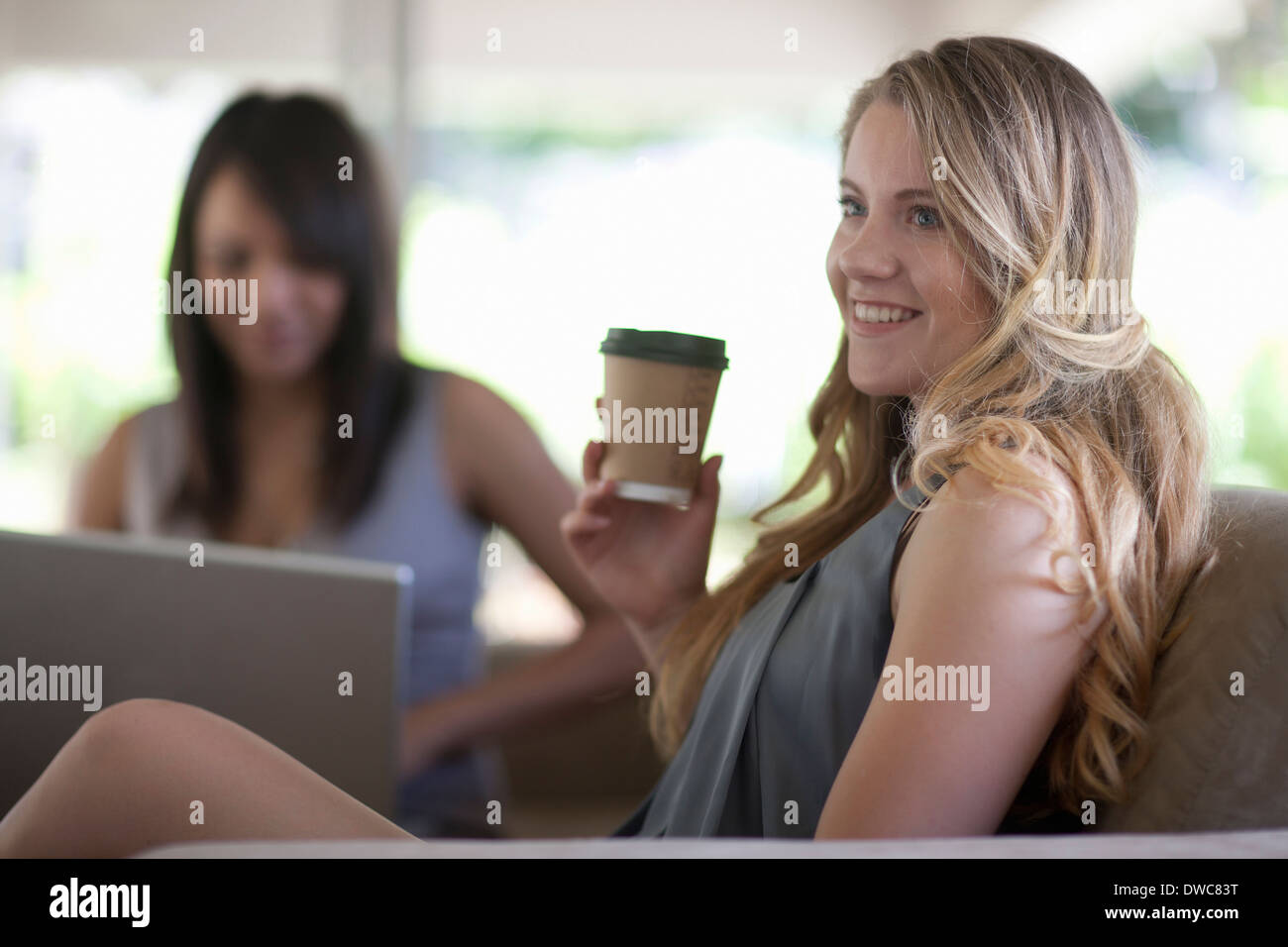 Office workers taking a coffee break Stock Photo - Alamy