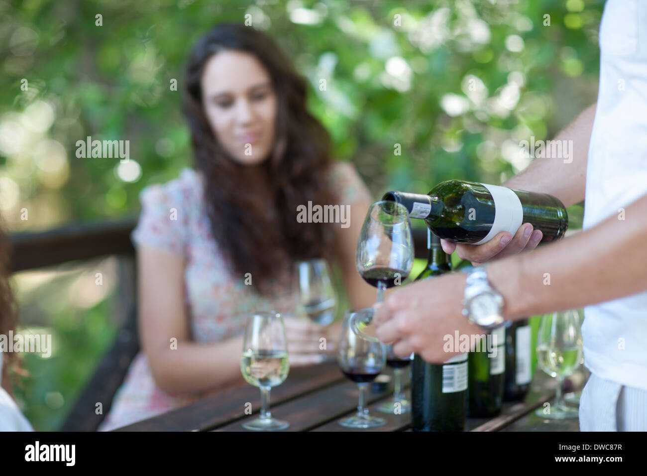 Young woman wine tasting at vineyard Stock Photo - Alamy