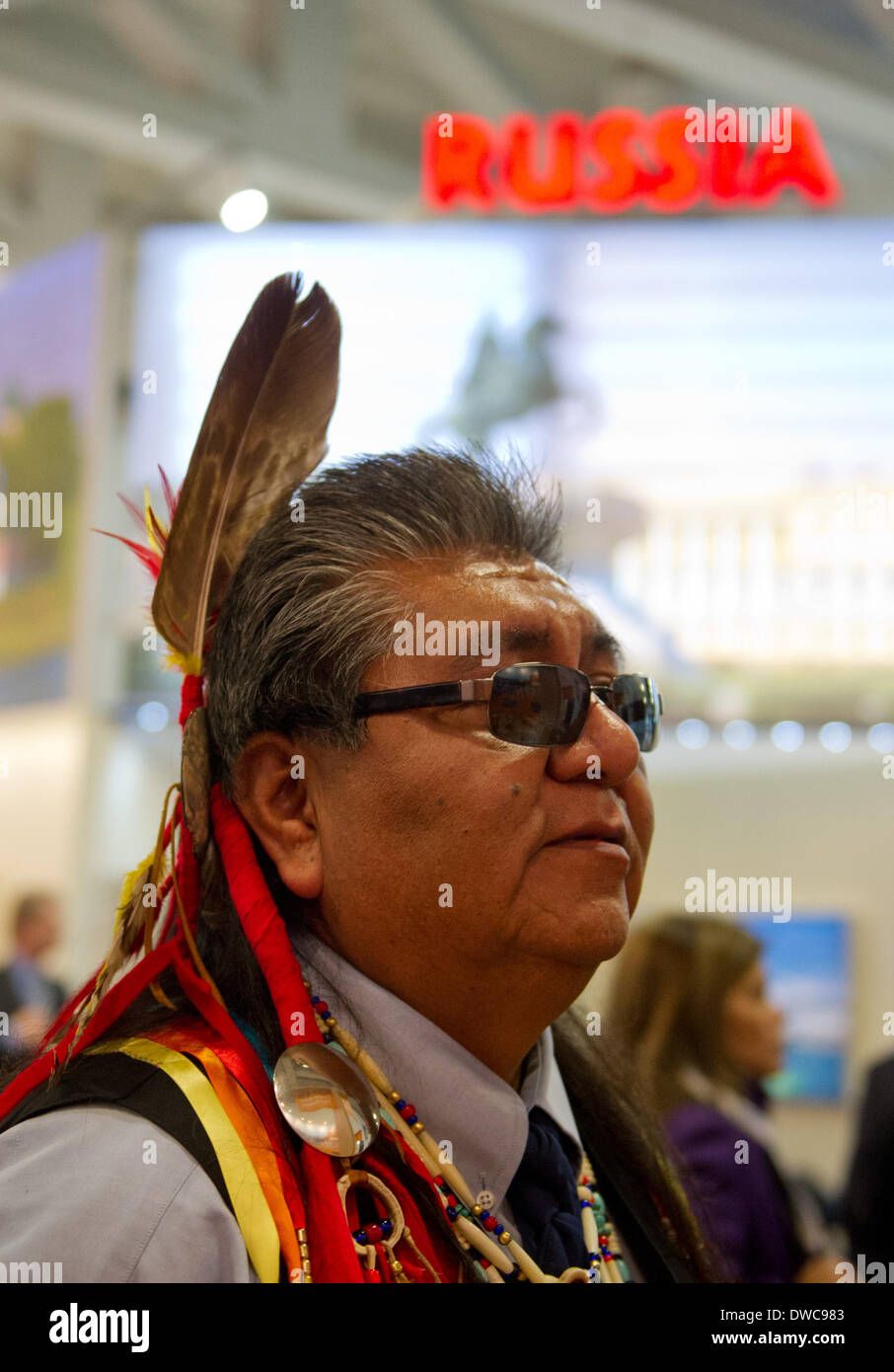 Berlin, Germany. 05th Mar, 2014. A Native American who works for an US ...