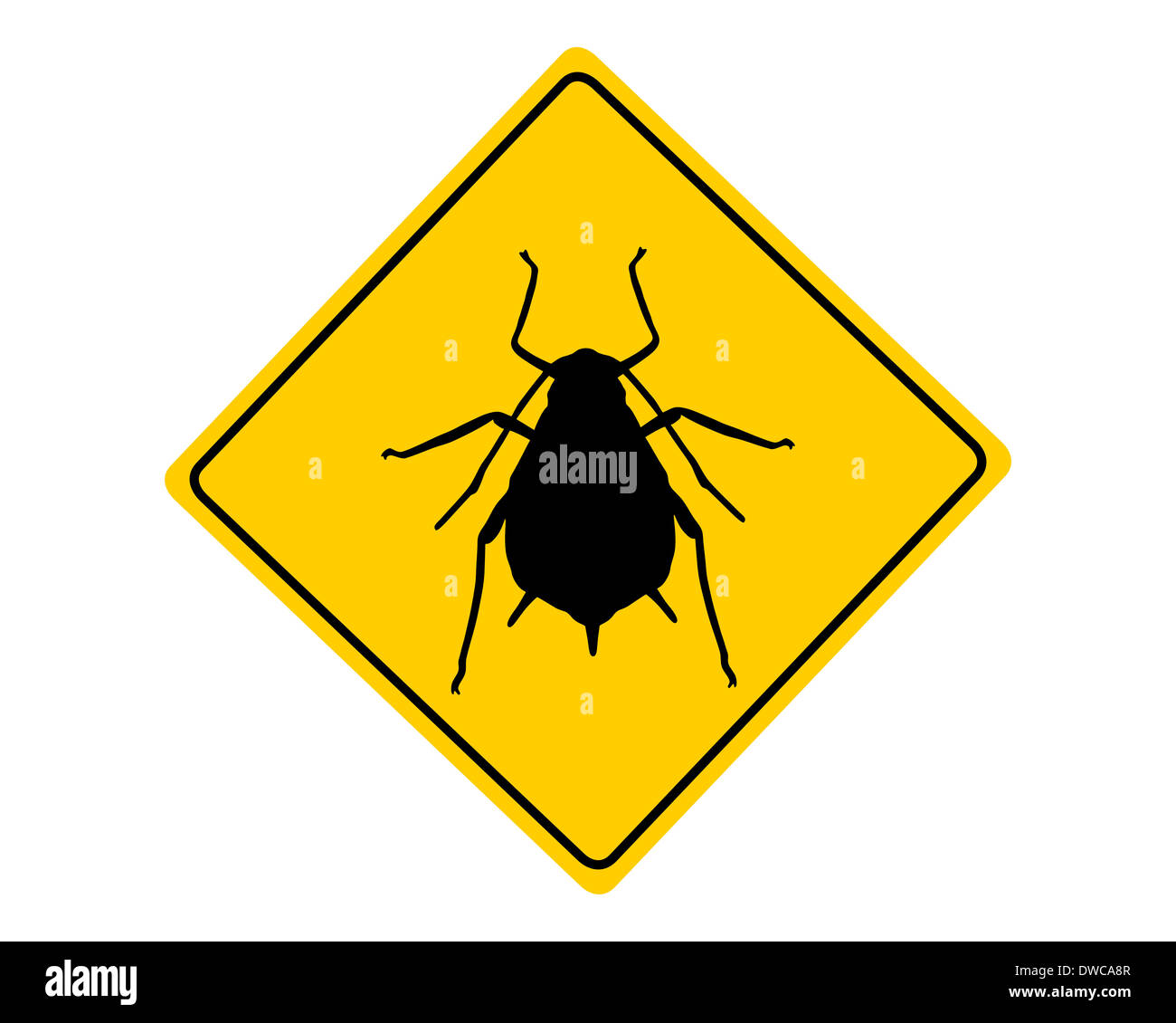 Aphid warning sign Stock Photo - Alamy