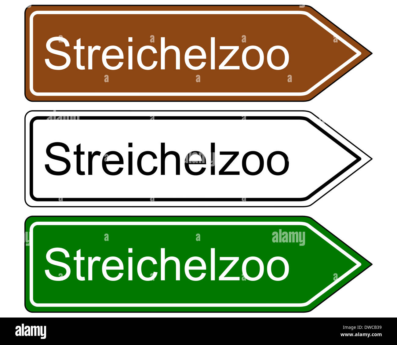 Direction sign children´s zoo Stock Photo - Alamy