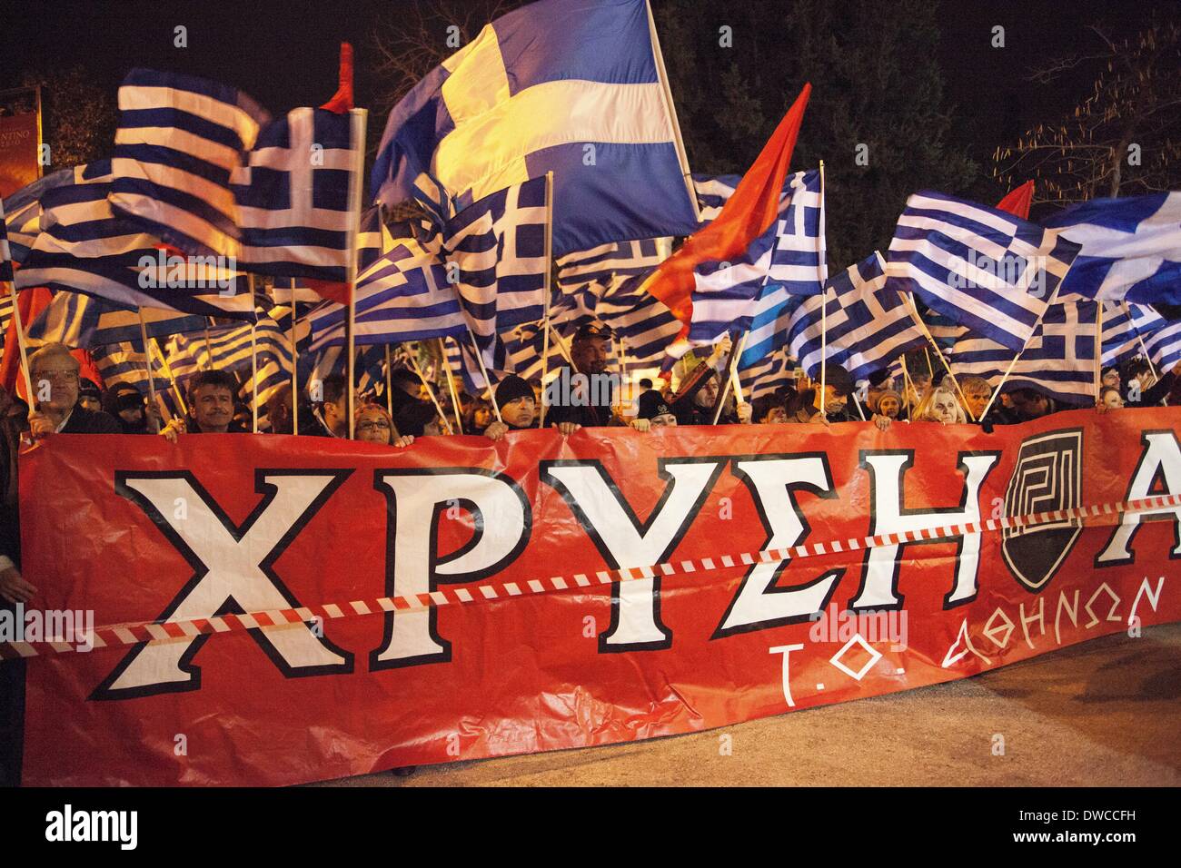 Greek far right chrisy avgi greek hi-res stock photography and images ...