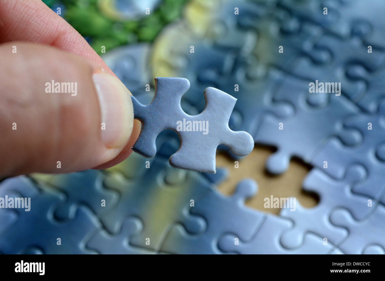 Last Piece Jigsaw Puzzle High Resolution Stock Photography and Images ...