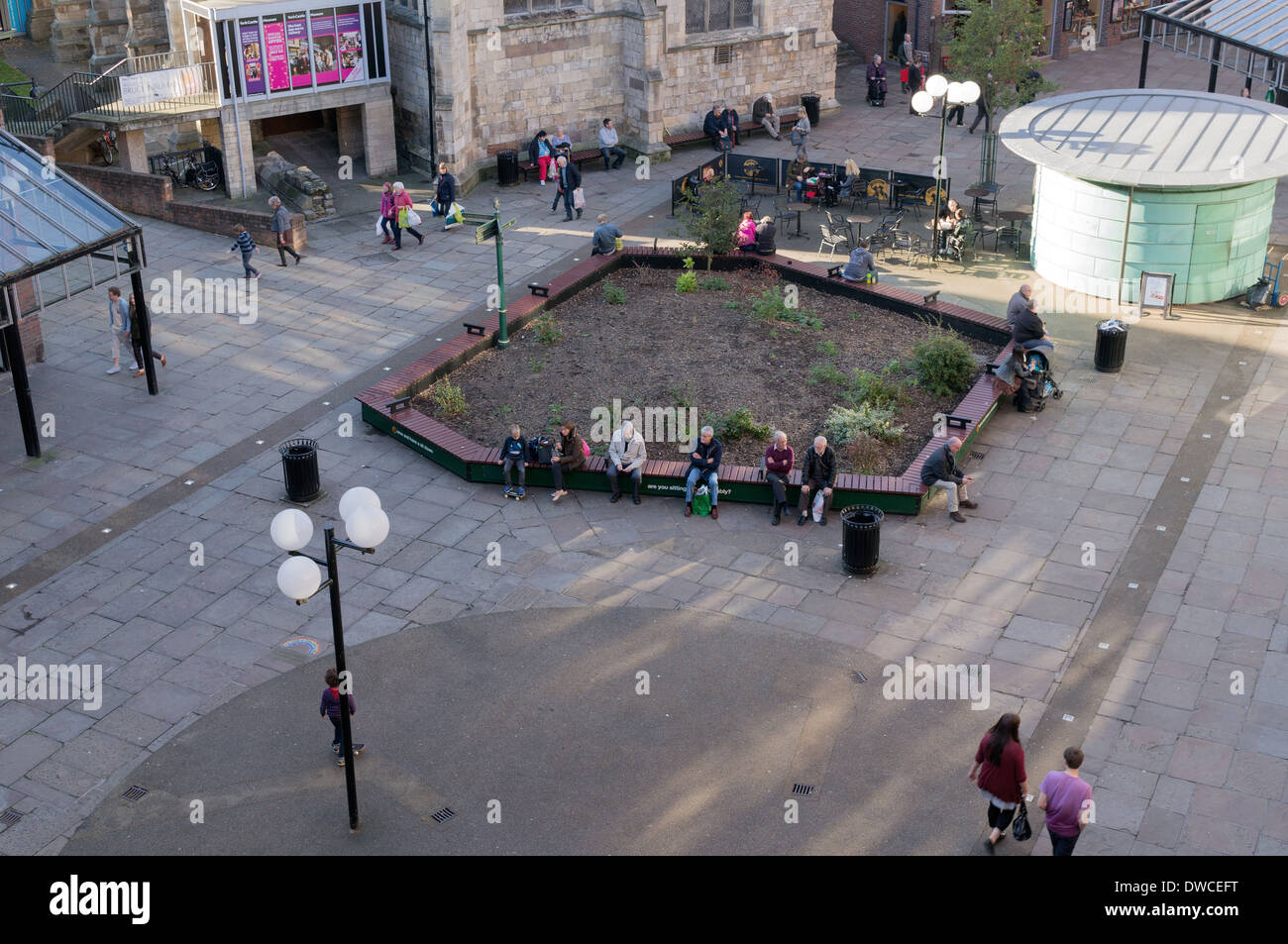 Open space in Coppergate shopping centre York UK Stock Photo - Alamy