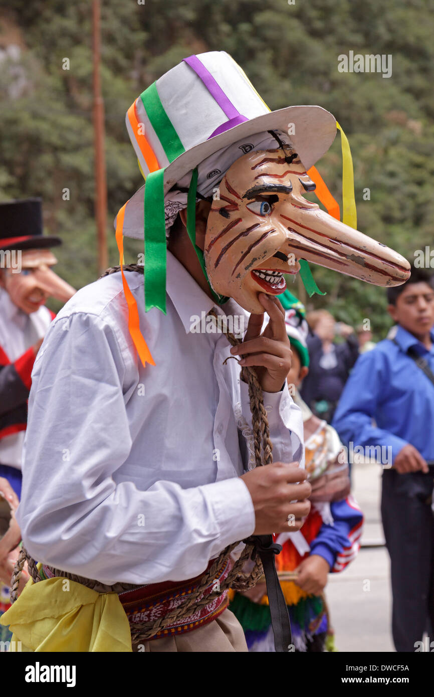 traditional costume parade in Aguas Calientes, Peru, South America ...