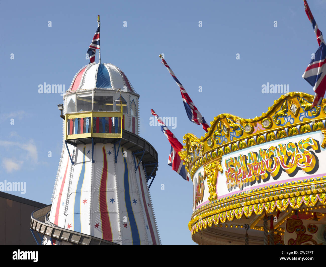 Sunny british fair ground hi-res stock photography and images - Alamy