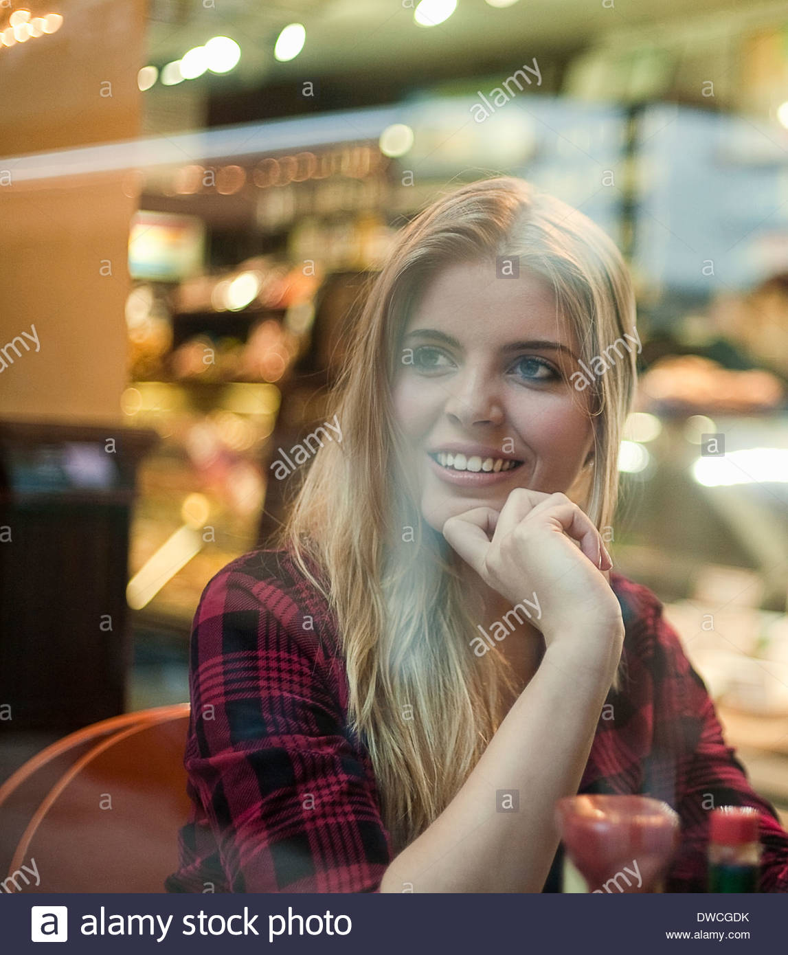 Man Looking Out Window At City High Resolution Stock Photography and ...